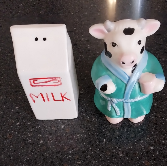 Russ | Kitchen | Salt And Pepper Shakers Cow And Milk Carton | Poshmark